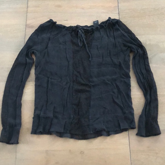 Express | Tops | Sheer Silk Peasant Top | Poshmark
